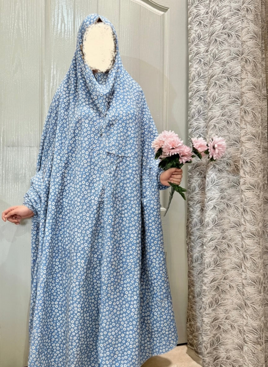 Premium Linen Namaz Chador –Traditional Print – Razia Hijab